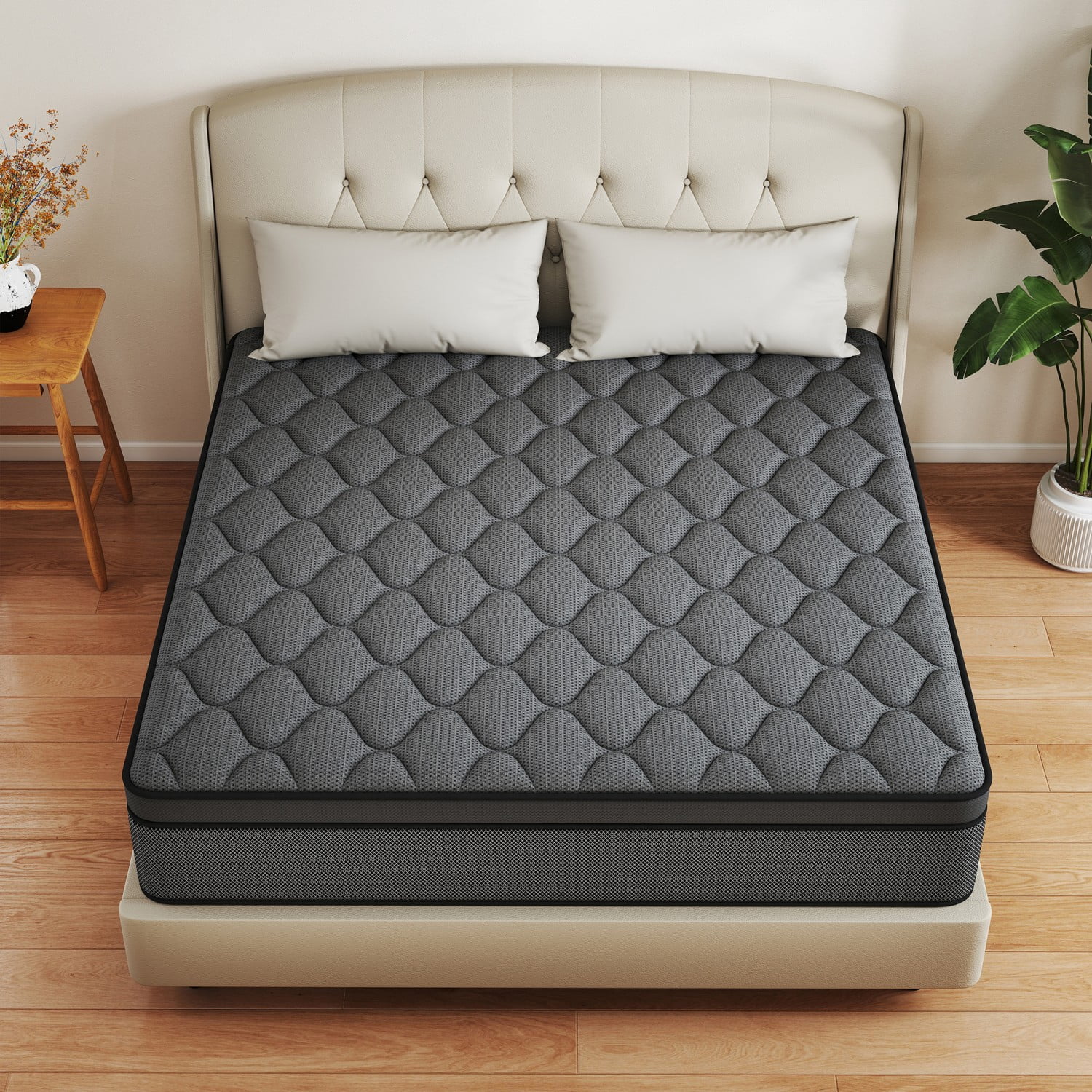 12-inch King-Size Hybrid Mattress–Moderately Firm Feel, Cooling Airflow ...