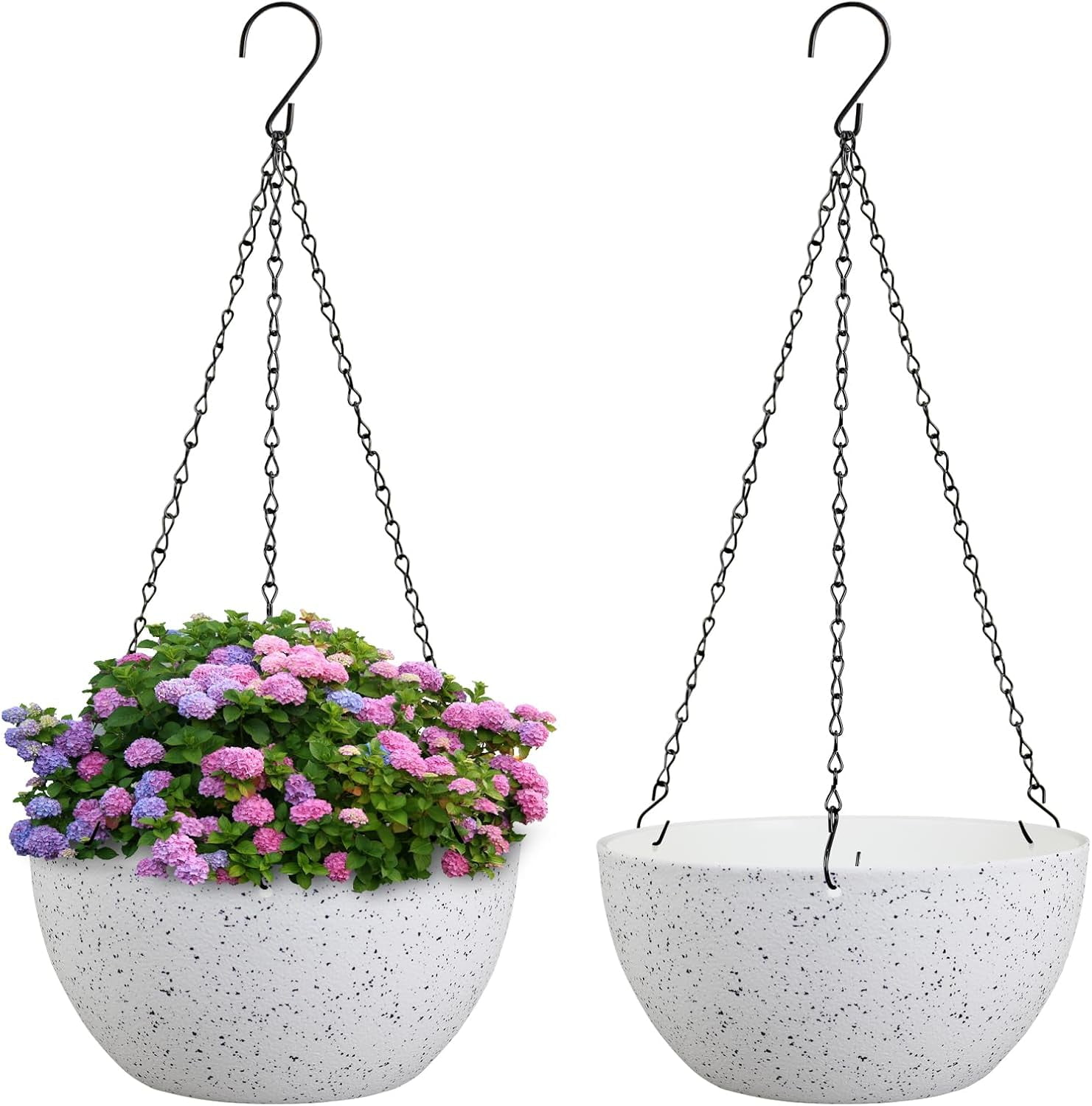 12 inch Large Hanging Planters for Indoor Outdoor Plants, 2 Pack ...