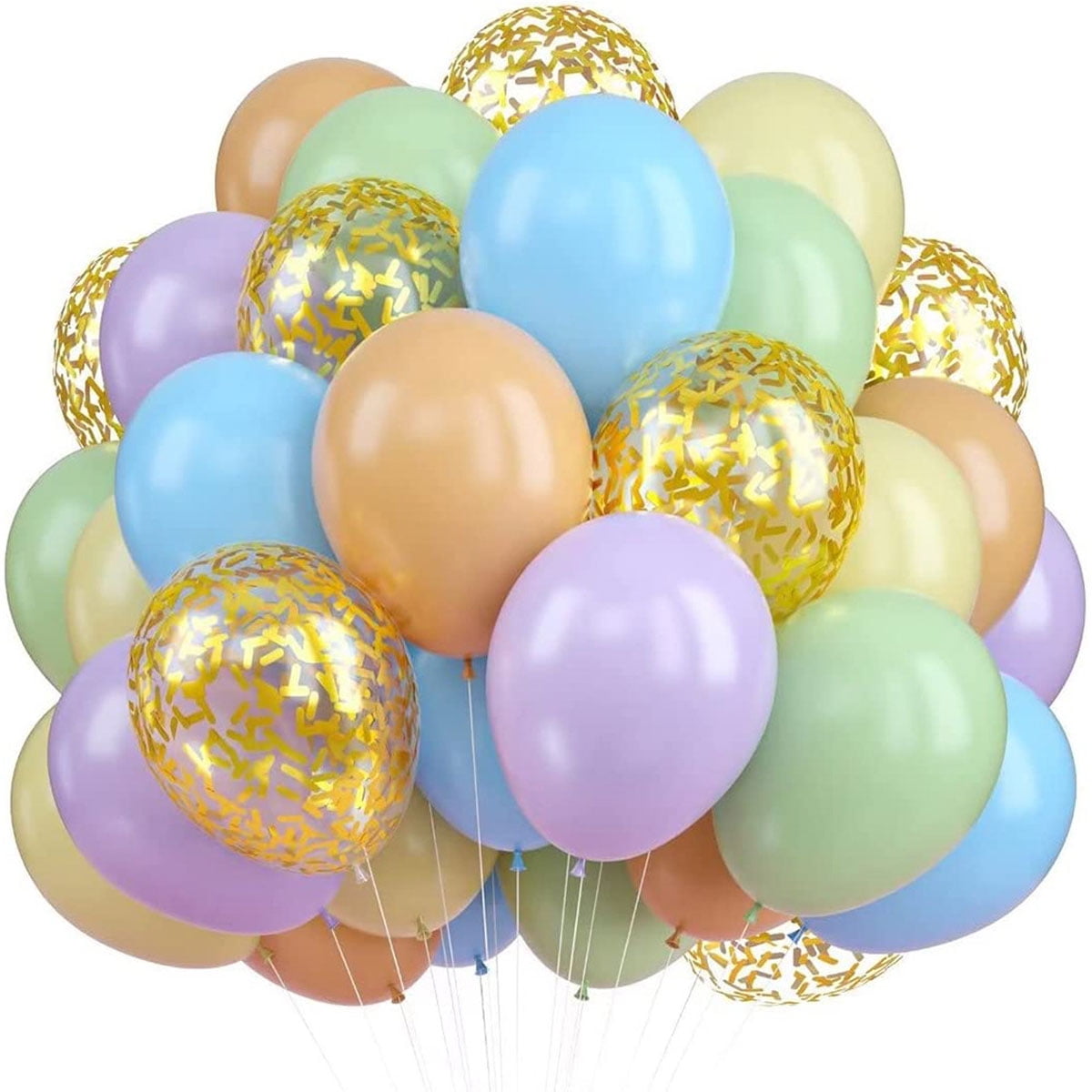 12-Inch Latex Balloon Metallic Confetti Balloon Set Birthday Wedding ...
