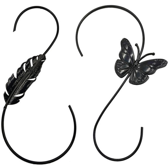 12-inch Leaf S-Hook Bird Feeder Hanger Bracket – Rustproof, Long Metal ...