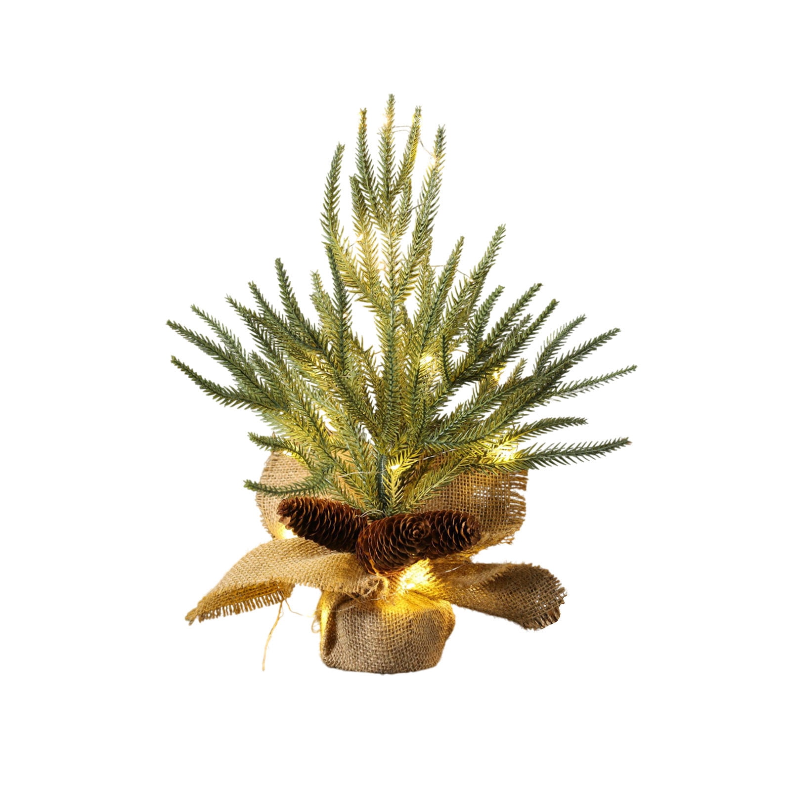 12-inch Lighted Tabletop Christmas Tree Small Artificial Christmas Tree ...