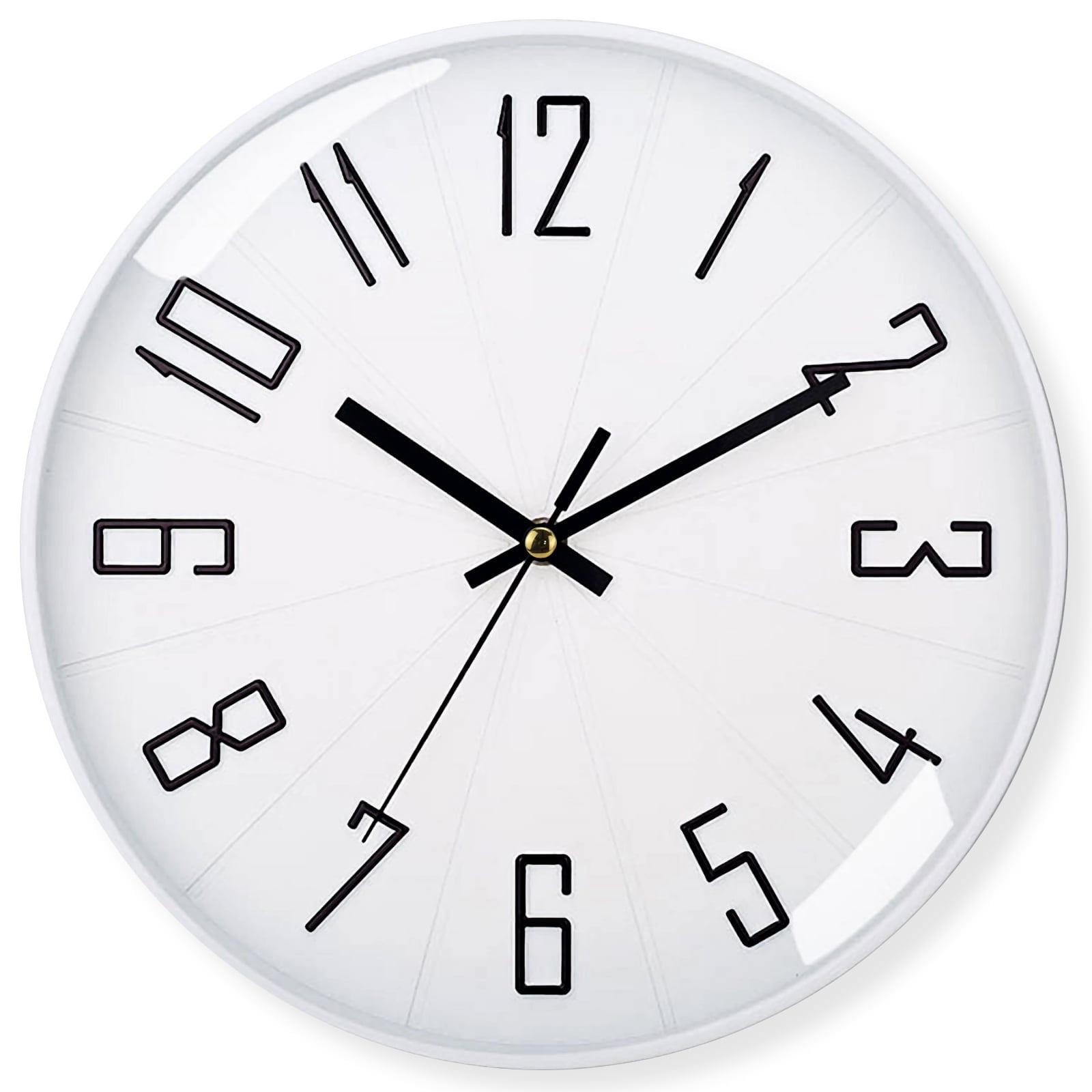 12 inch Modern Quartz Wall Clocks Battery Operated,Silent Non Ticking ...