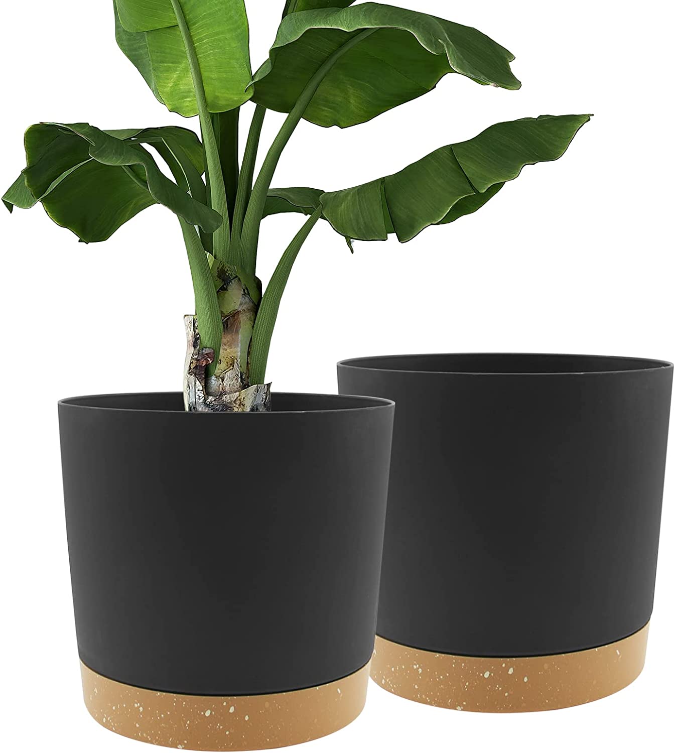 12 inch Plant Pot, 2 Pack Planters for Indoor Plants with Drainage ...