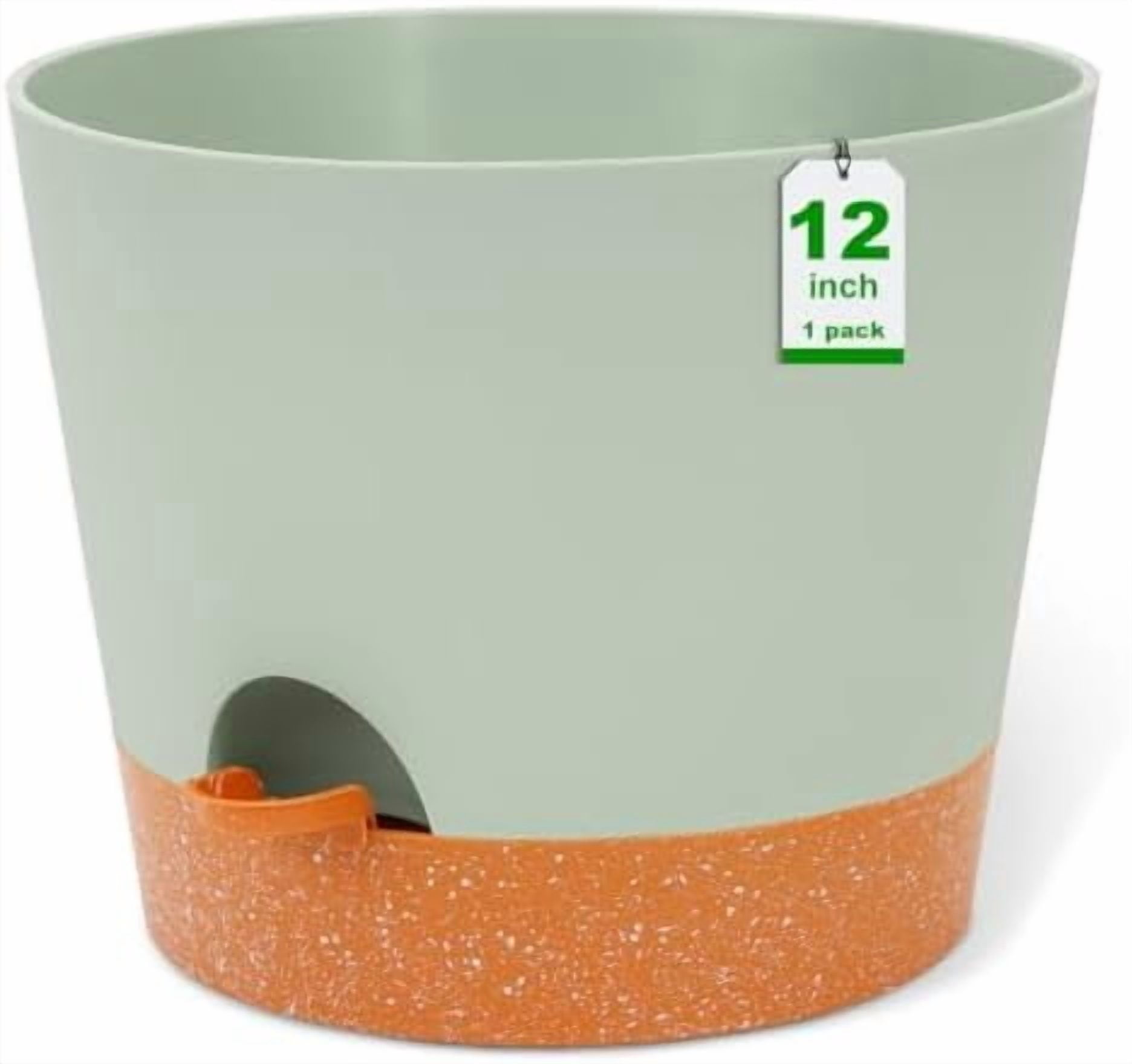 12 inch Plant Pots, planters, Self Watering Pots, Large Plastic Flower ...
