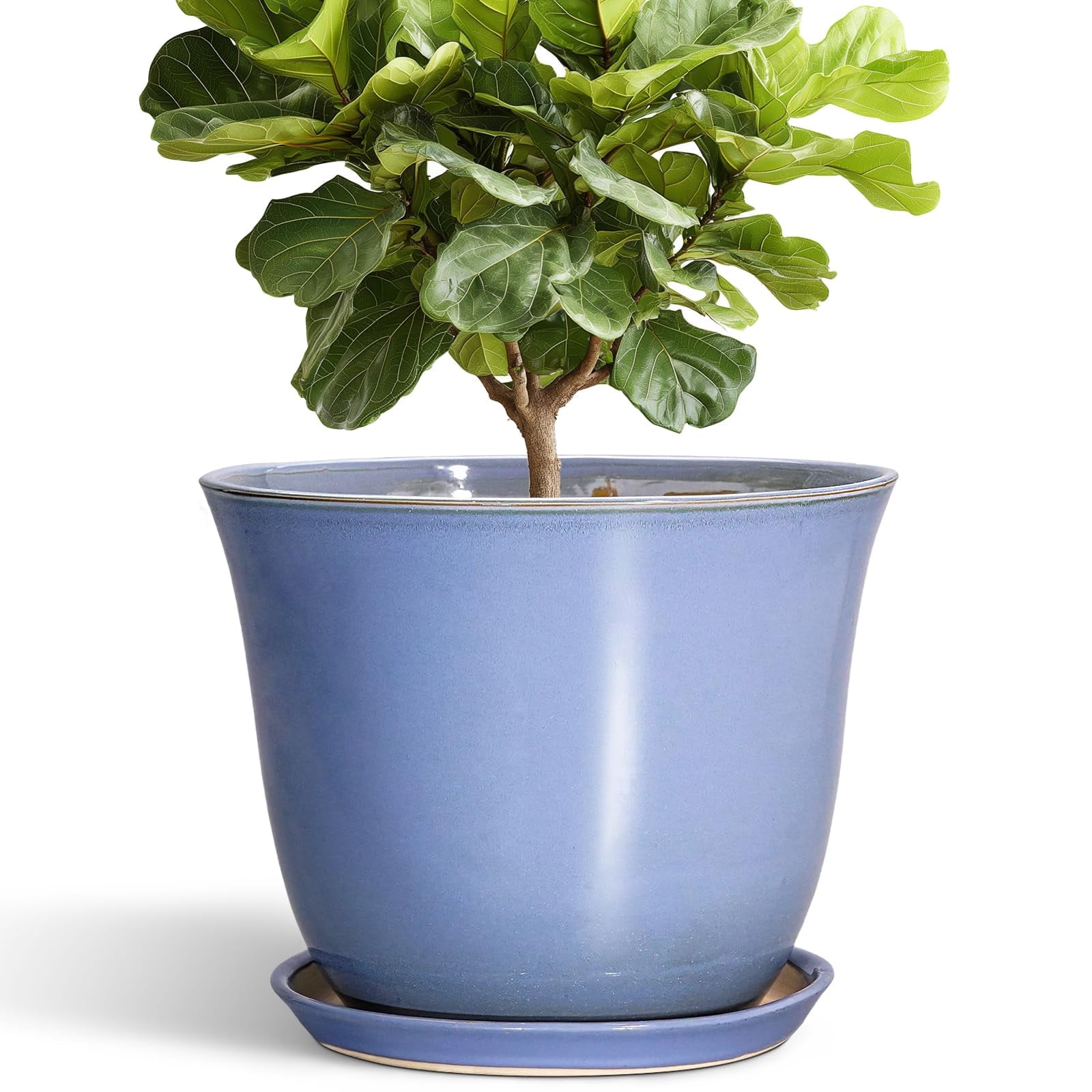12 inch Pots for Plants, Extra Large Round Ceramic Planter with ...