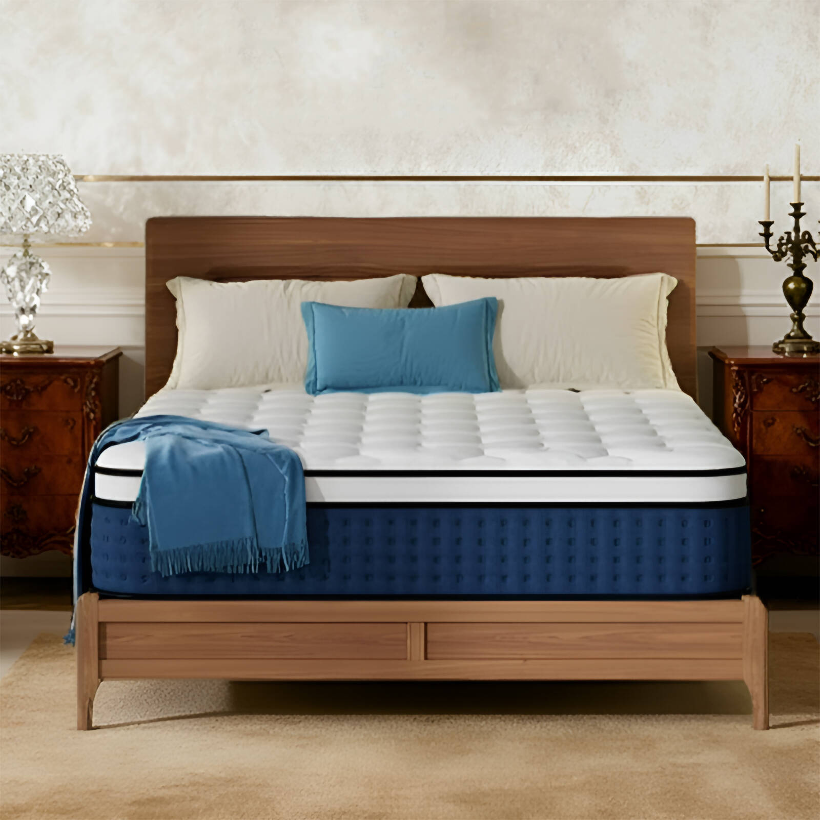 GREOO Queen Size Mattress Euro Top, 12" Hybrid Mattress in a Box, Low ...