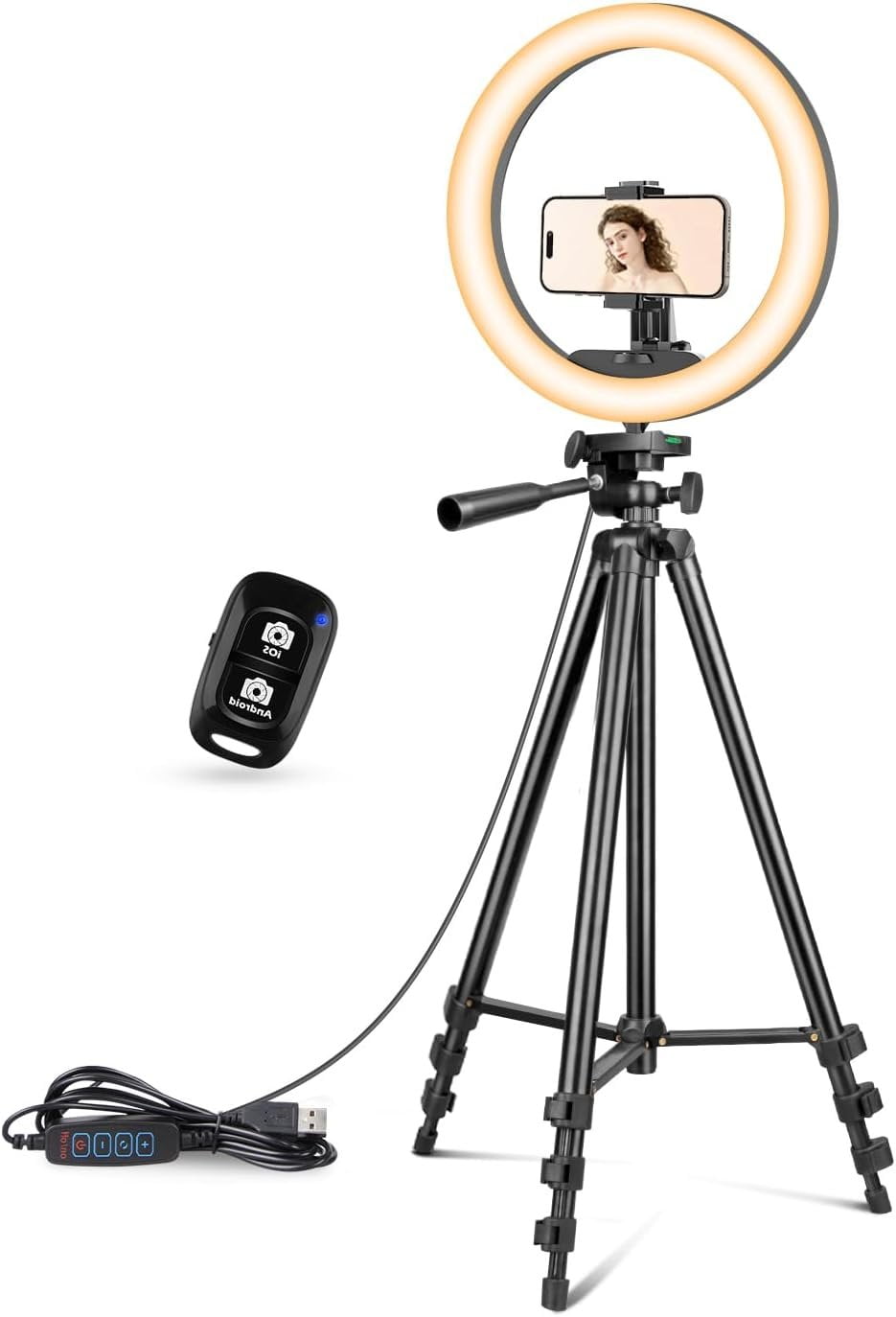12 inch Ring Light with Stand, Selfie Ring Light with 50" Extendable ...