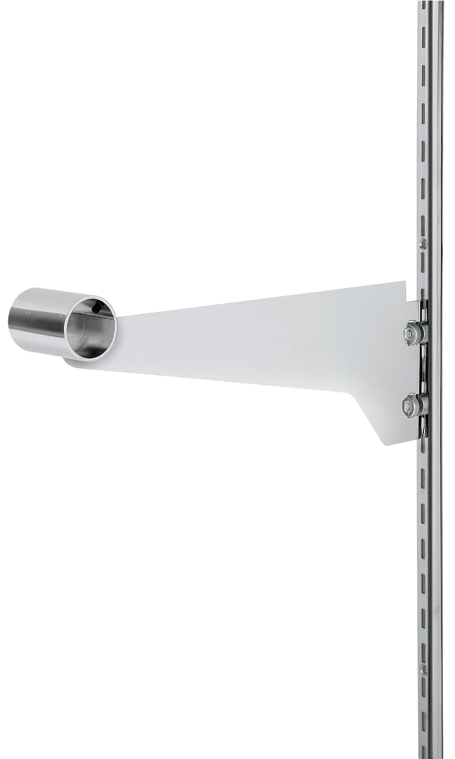 SSWBasics 12 inch Round Chrome Hangrail Bracket for Slotted Standard ...