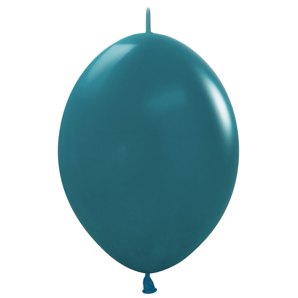 12 inch Sempertex Link-O-Loon Deluxe Deep Teal Latex Balloons (50 Pack ...