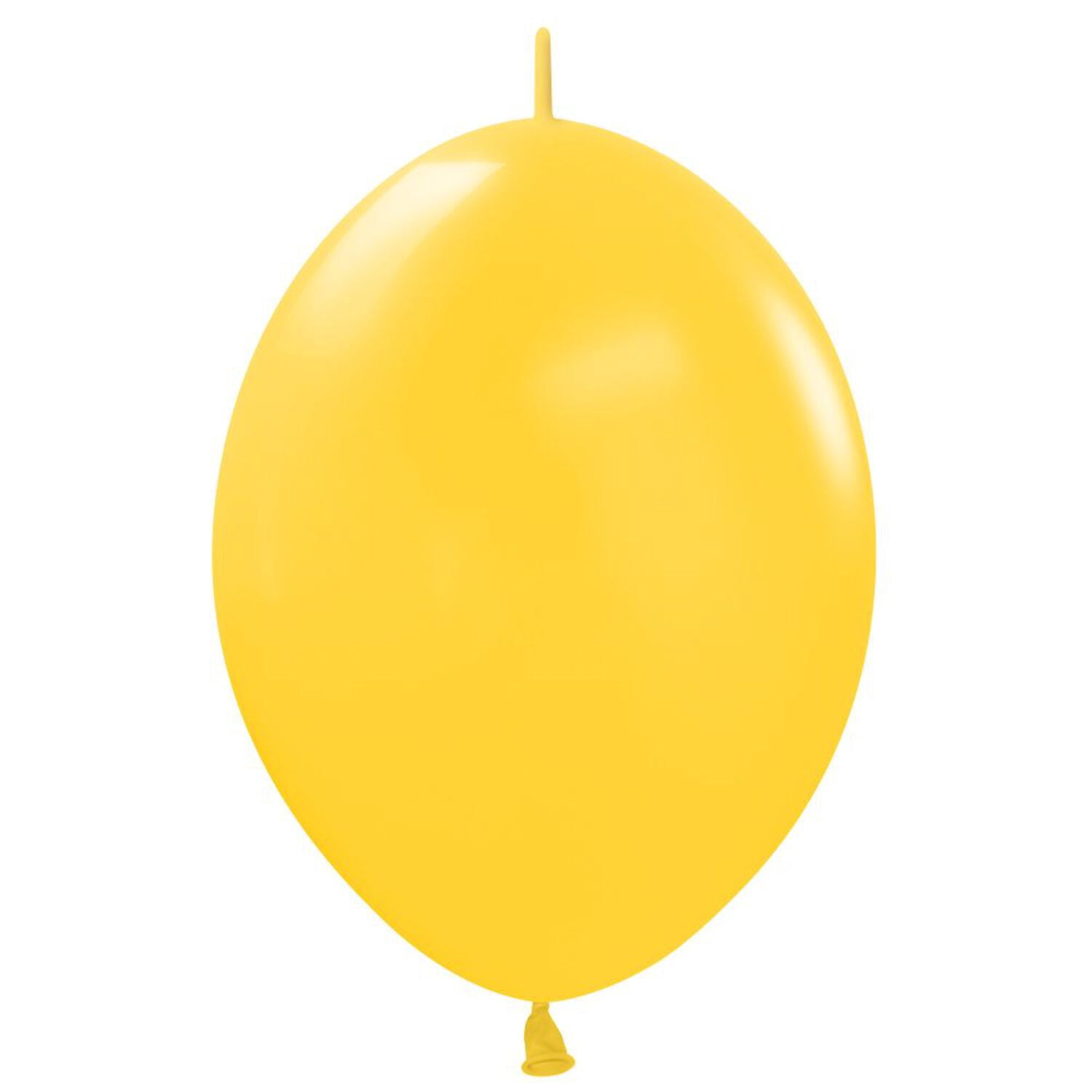 12 inch Sempertex Link-O-Loon Deluxe Honey Yellow Latex Balloons (50 ...