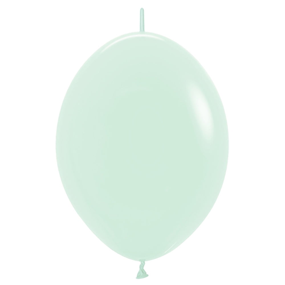 12 inch Sempertex Link-O-Loon Pastel Matte Green Latex Balloons (50 ...