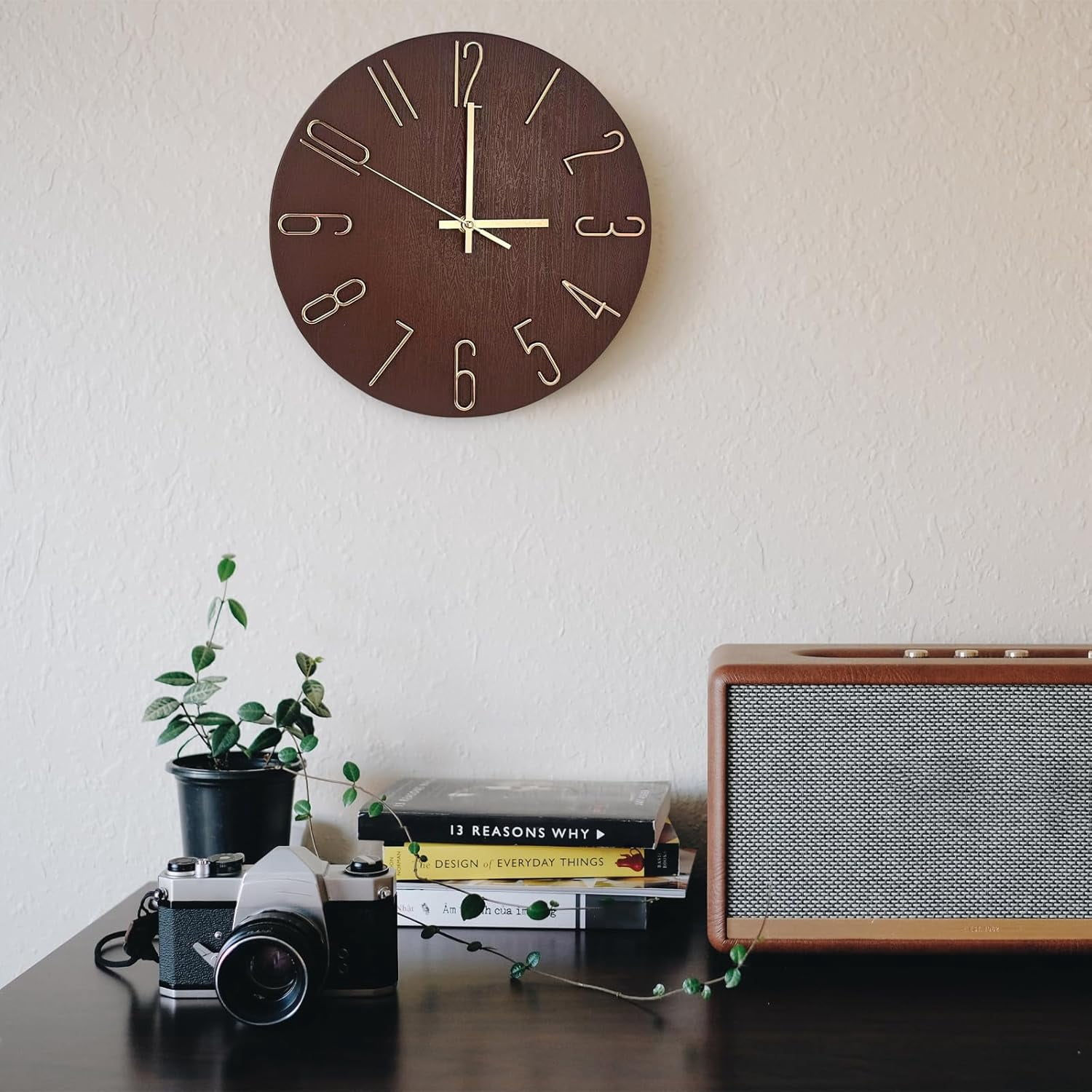 12 inch Silent Wall Clock, Battery Powered Wall Clock Suitable for Home ...