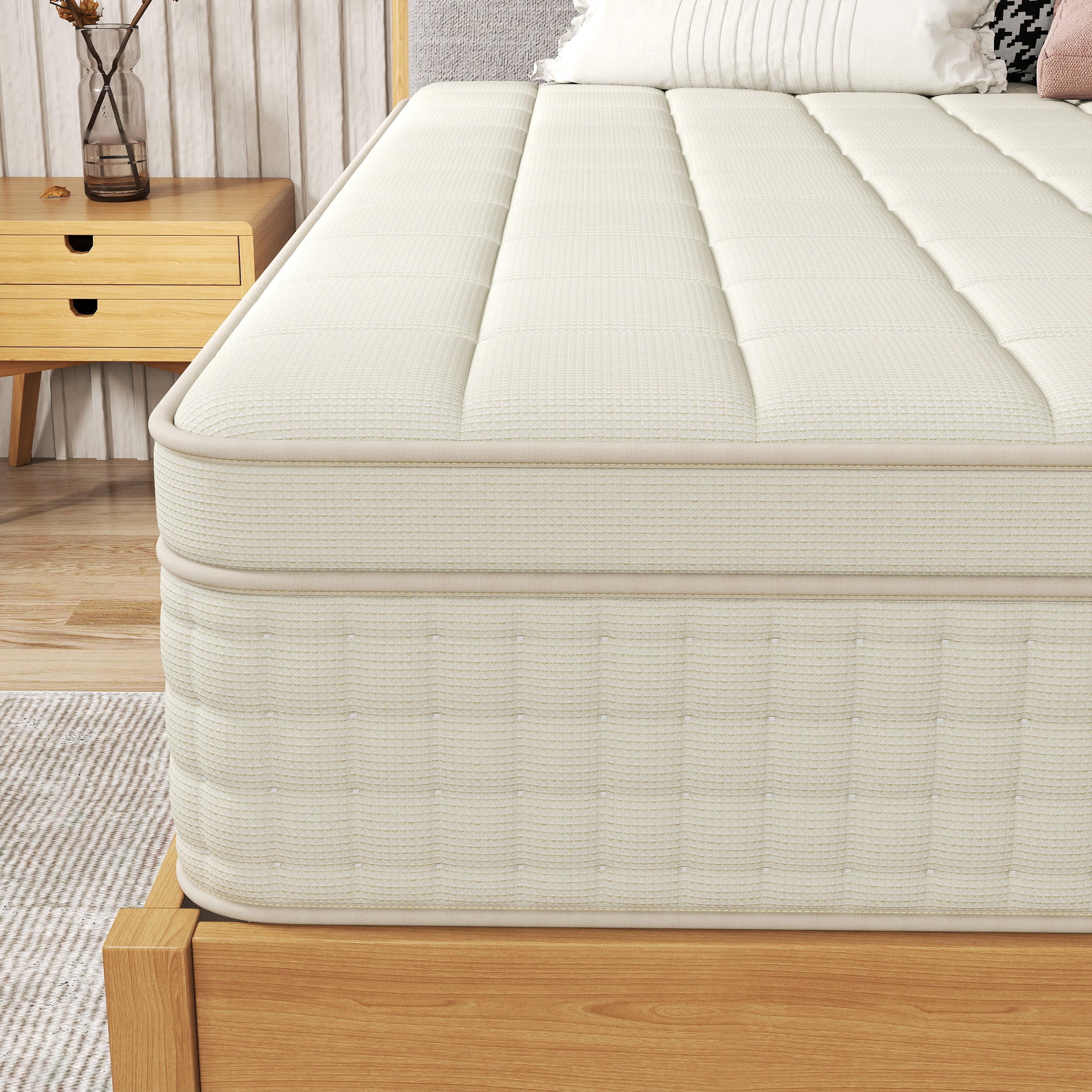 12-inch Spring Mattress - Medium Firmness, Enhanced Support, Ergonomic ...