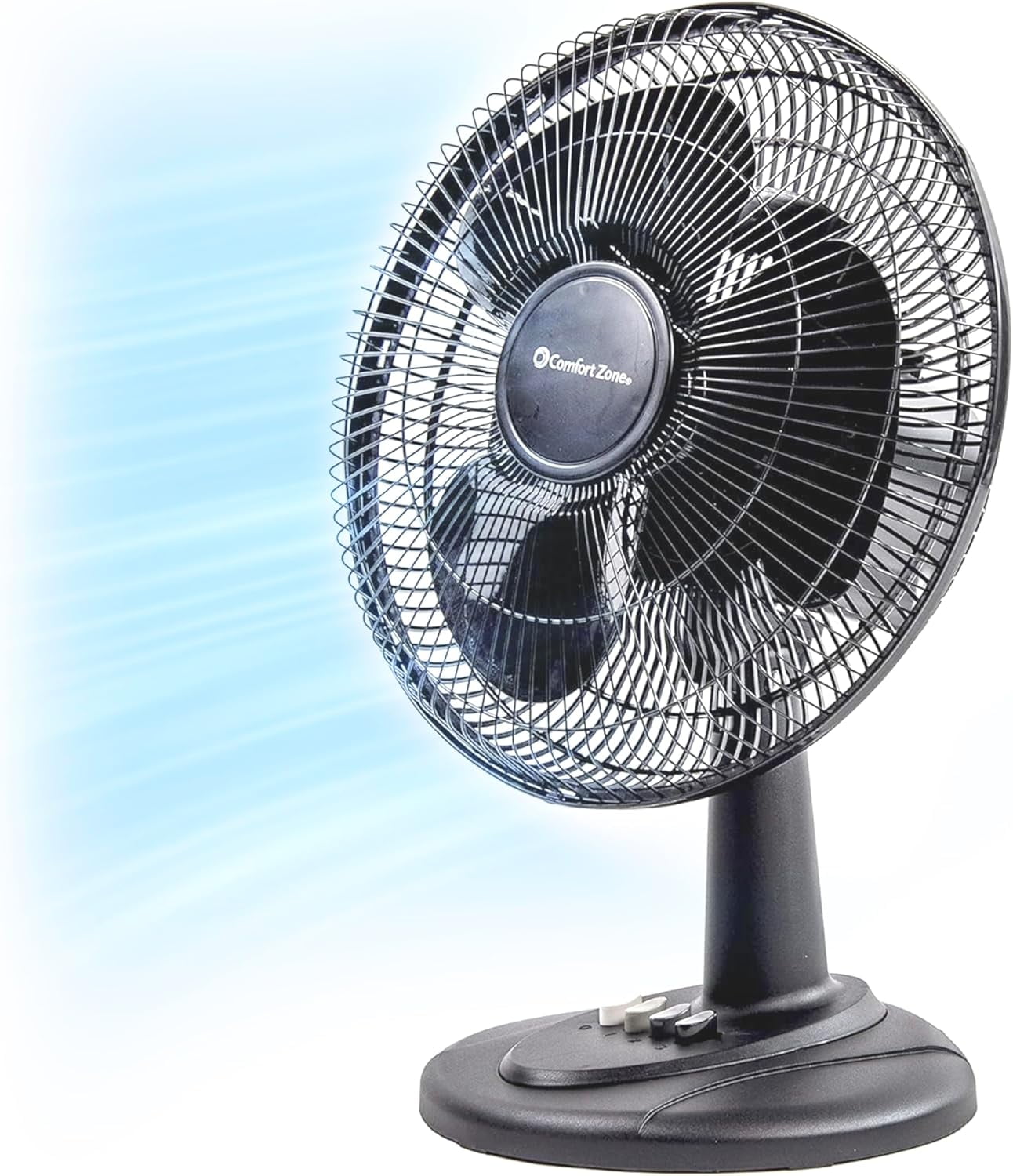 12 inch Table Fan with Adjustable Tilt, Wide Area Oscillation, Quiet ...