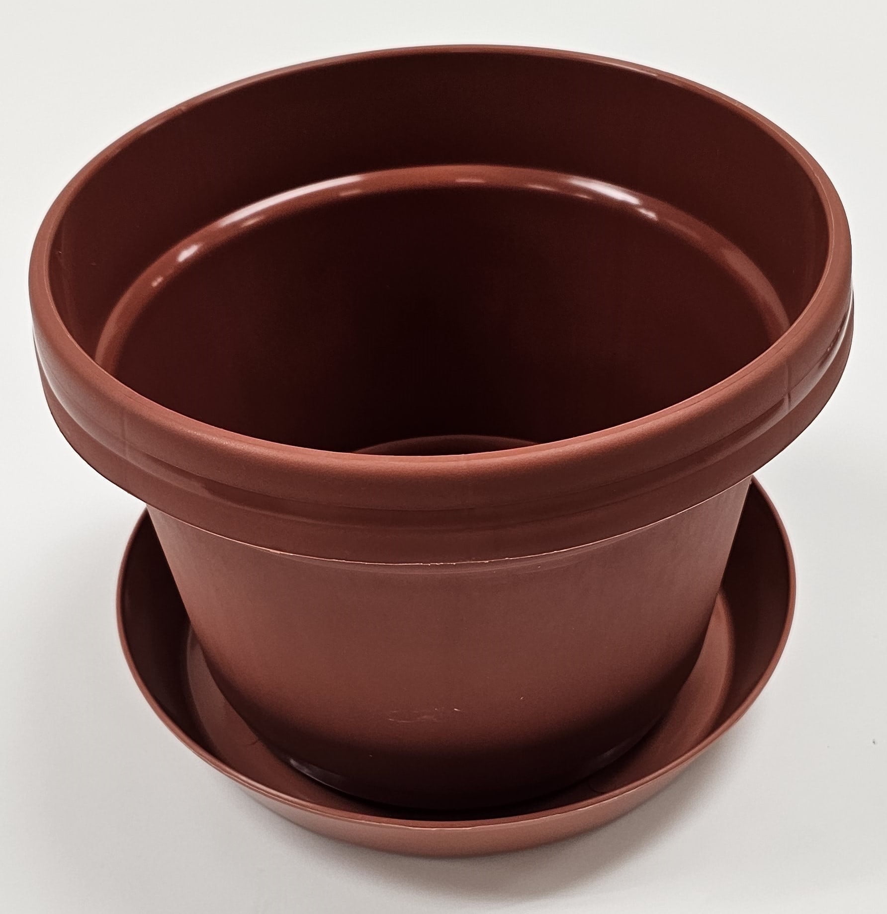Austin Planter 12 Inch Flower Pot with Saucer Terra Cotta Colored ...