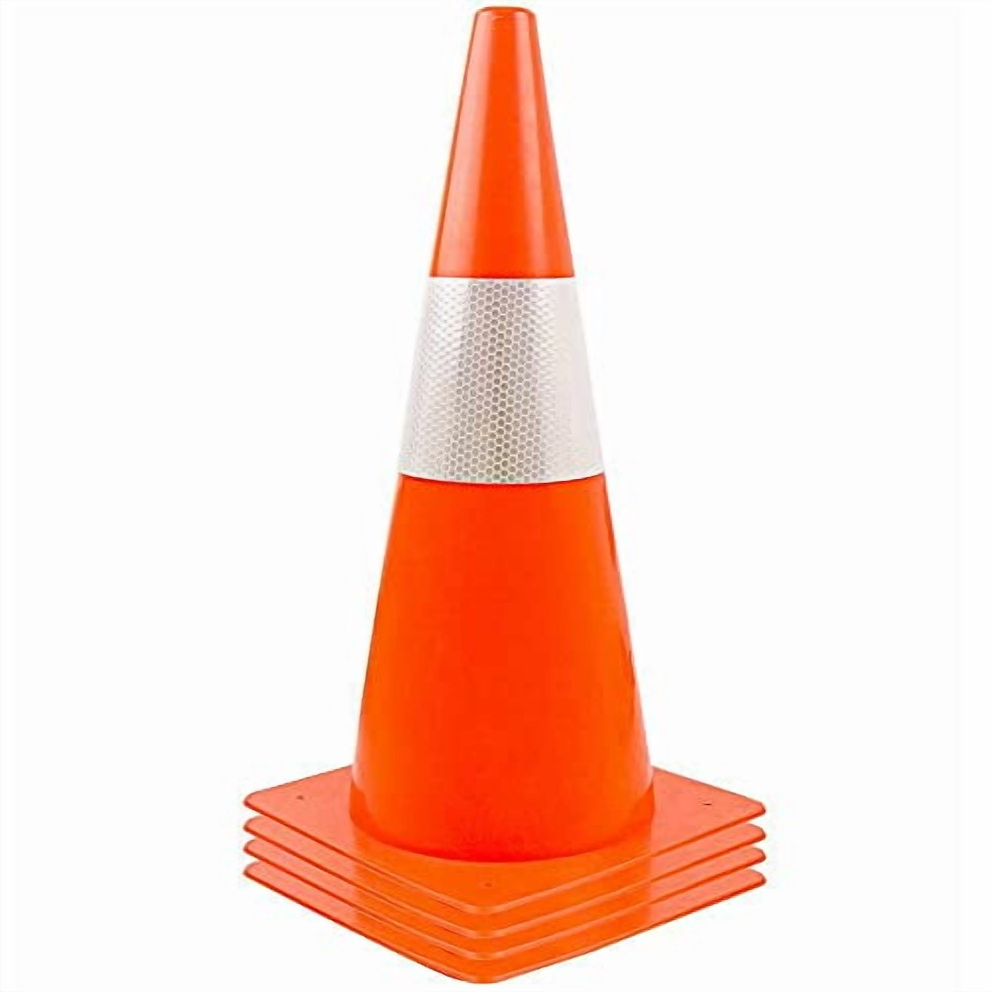 12 inch Traffic Safety Cones with Reflective Collars,[4 Pack]Orange ...