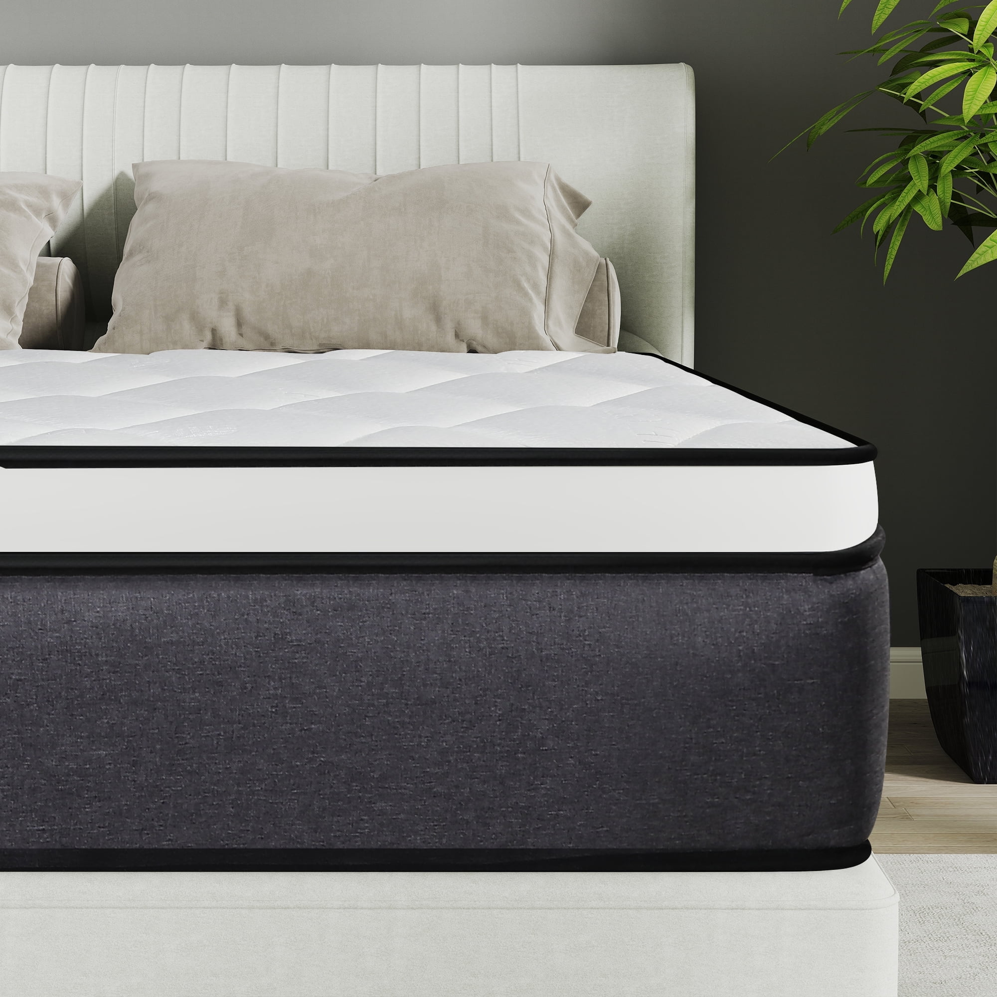 12 inch Twin Hybrid Mattress, Medium Firm, Gel Memory Foam ...