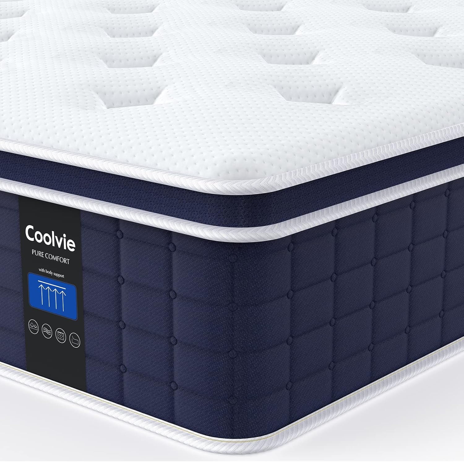 12-inch double mattress, box-packed mixed double mattress, 3 layers of ...