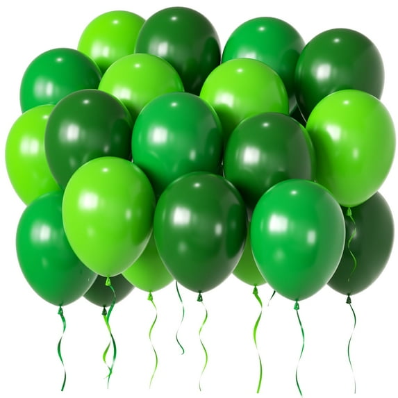 12 inch green balloons, 50pcs dark green lime latex balloons for party ...