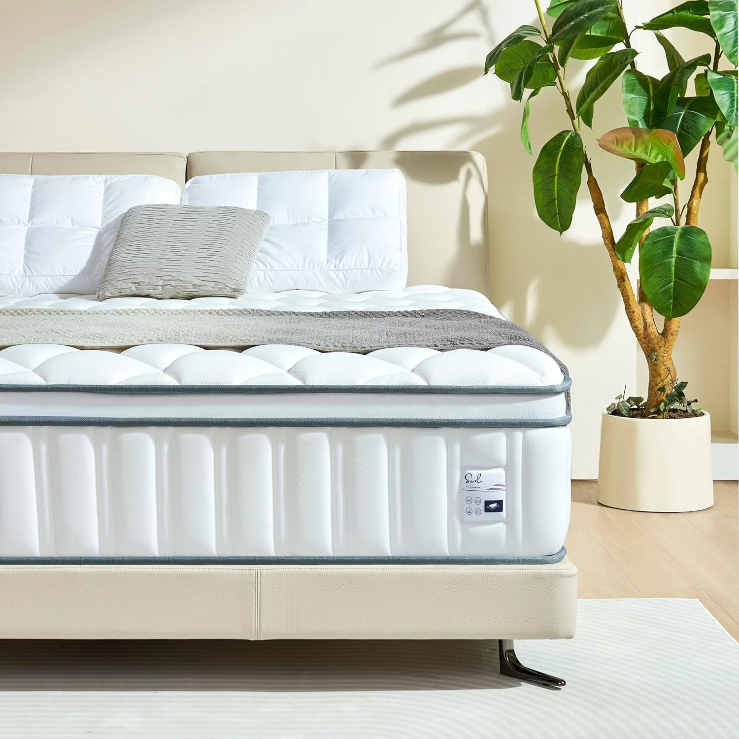 12-inch large mattress, boxed large mattress, hybrid mattress, with ...