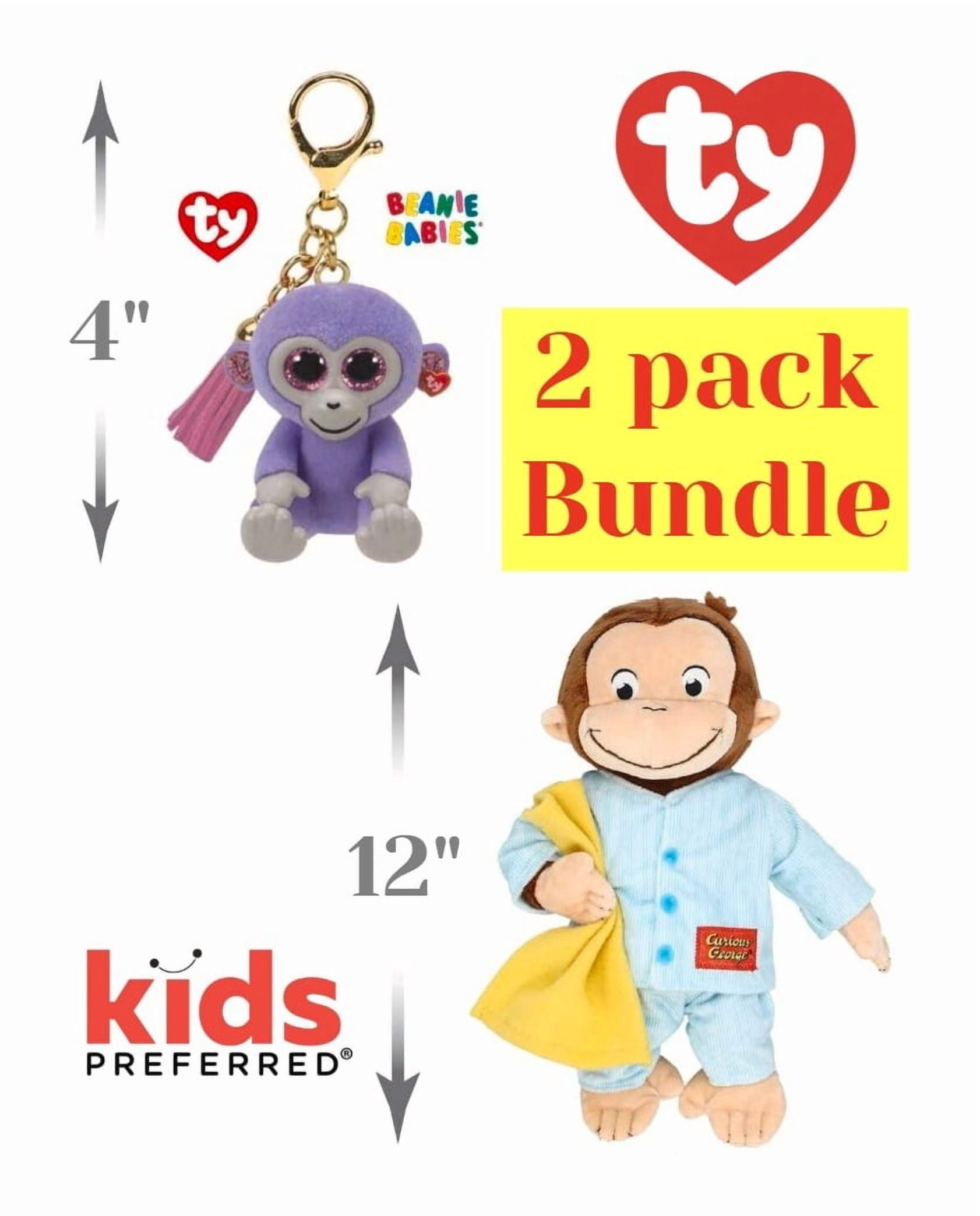 12-inches Curious George® Pajamas Plush Toys - TV Version & 2-inches ...