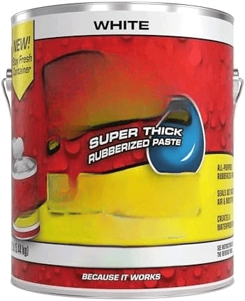 , 12 lb Can, White, Waterproof Paintable Putty, Spackle Sealant, Fill ...
