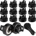 12 magnetic tie rack heavy-duty black magnetic cable clamp ...