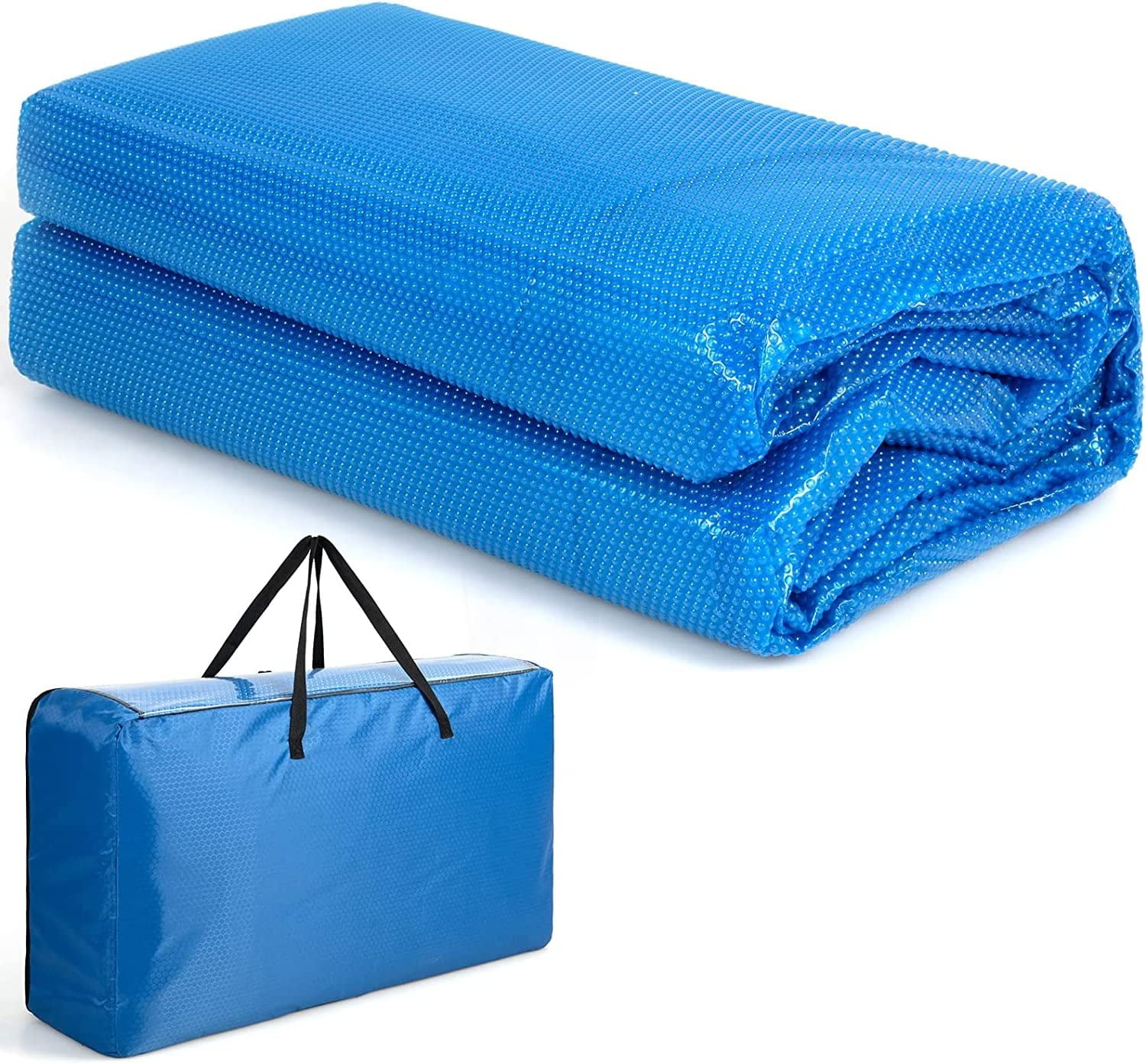 12-mil Solar Pool Cover 18x36 FT Rectangle, Insulating Bubble Blanket ...