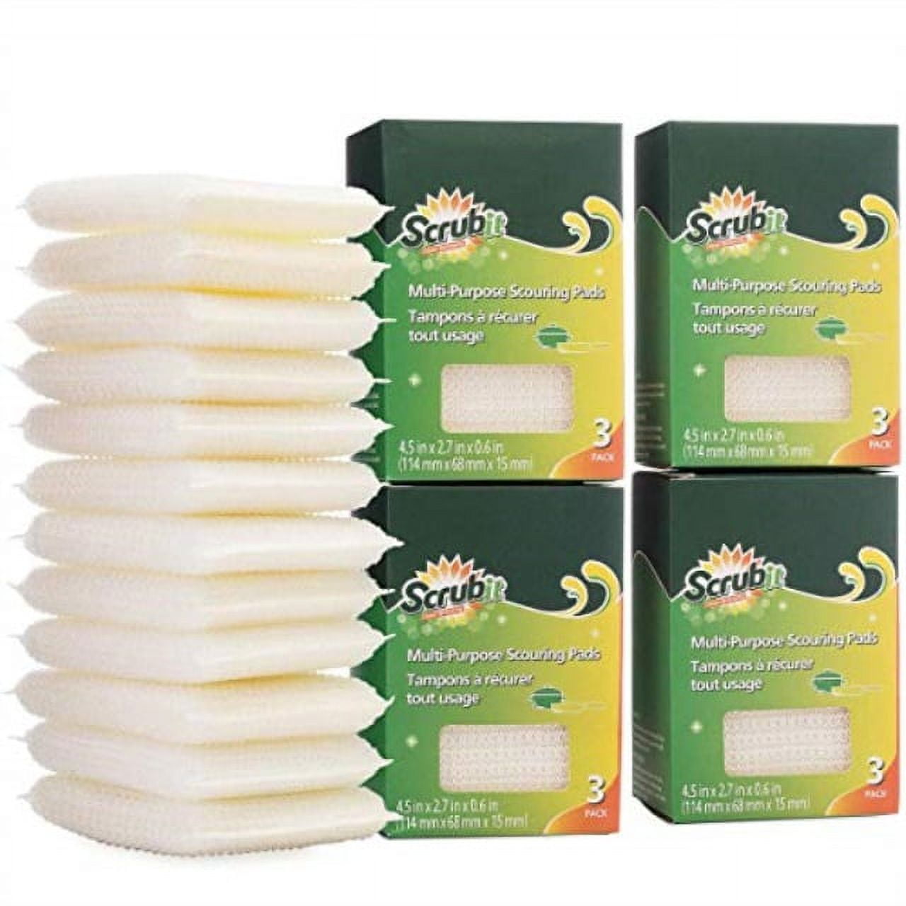 Scrub-It 12 Pack Multi-Purpose Non-Scratch Scouring Pads for Kitchen ...