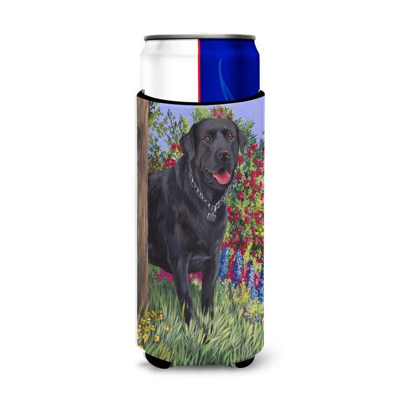 12 oz Black Labrador Retriever Ultra Hugger for Slim Cans - Walmart.com