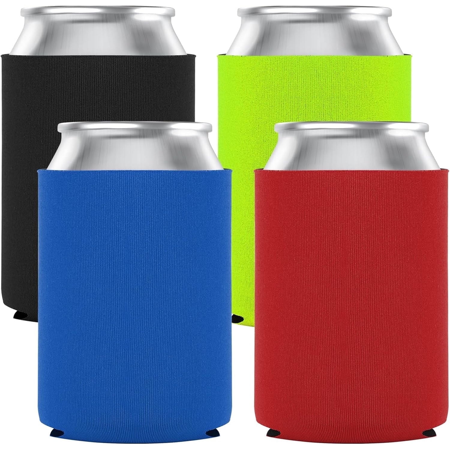 Emlimny Can Cooler Sleeve 12 oz, 4 Pcs Foam Insulators, Collapsible Can ...
