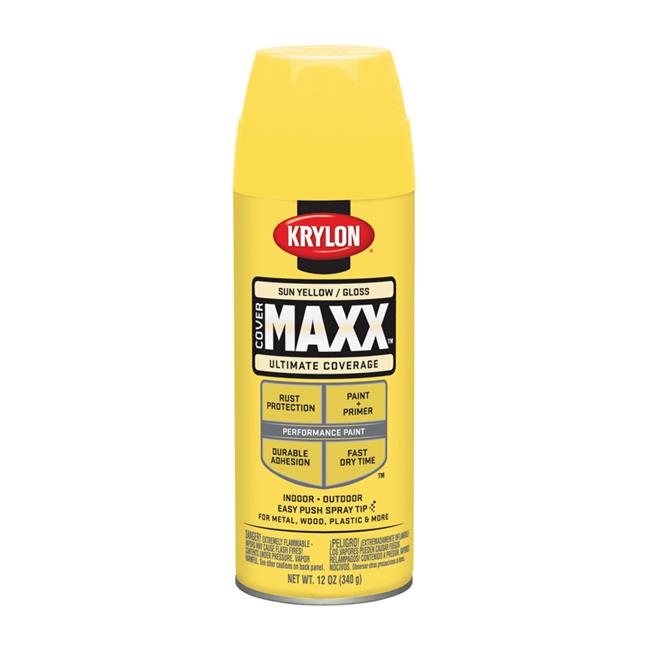 12 oz Cover Maxx Sun Yellow Gloss Spray Paint & Primer - Walmart.com