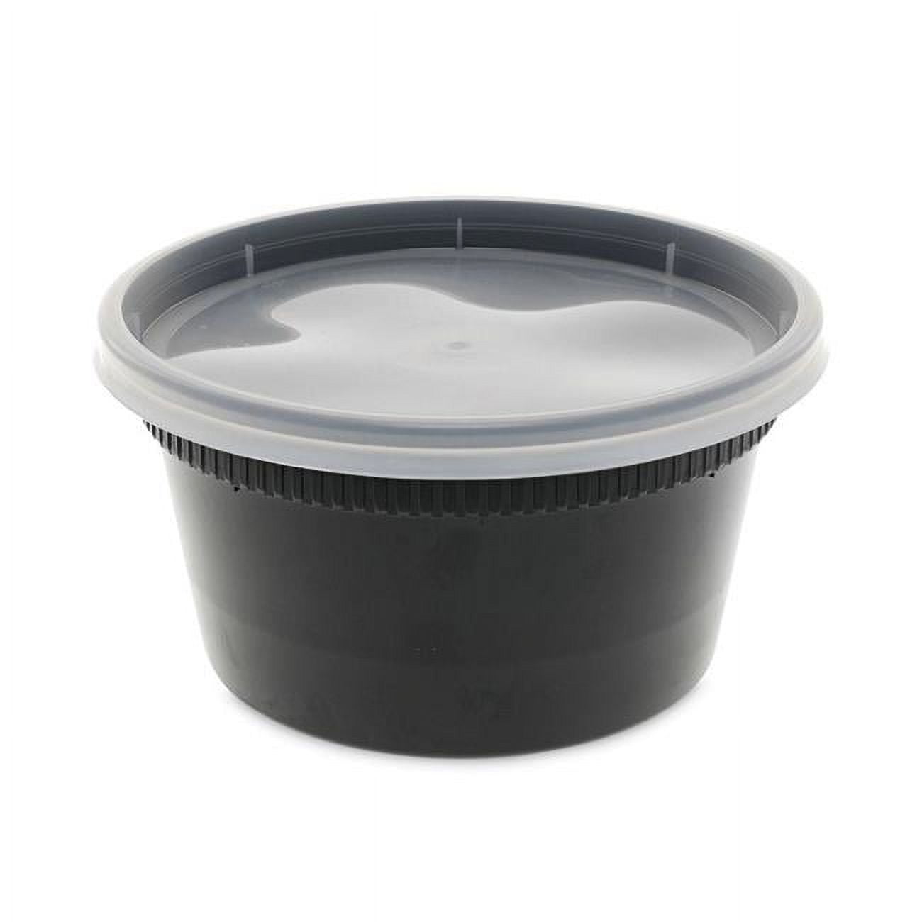 12 oz Deli Plastic Food Container, Black - Walmart.com