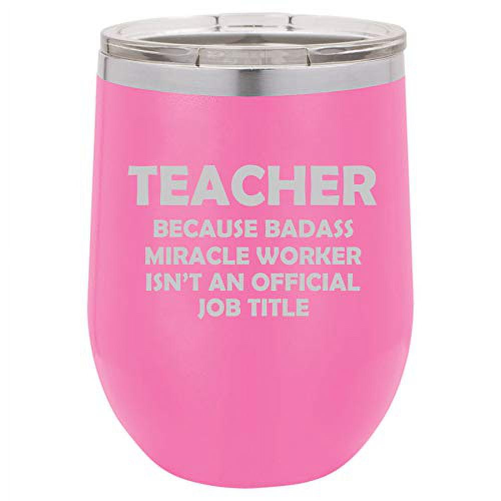 12 oz Double Wall Vacuum Insulated Stainless Steel Stemless Wine Tumbler Glass Coffee Travel Mug ...