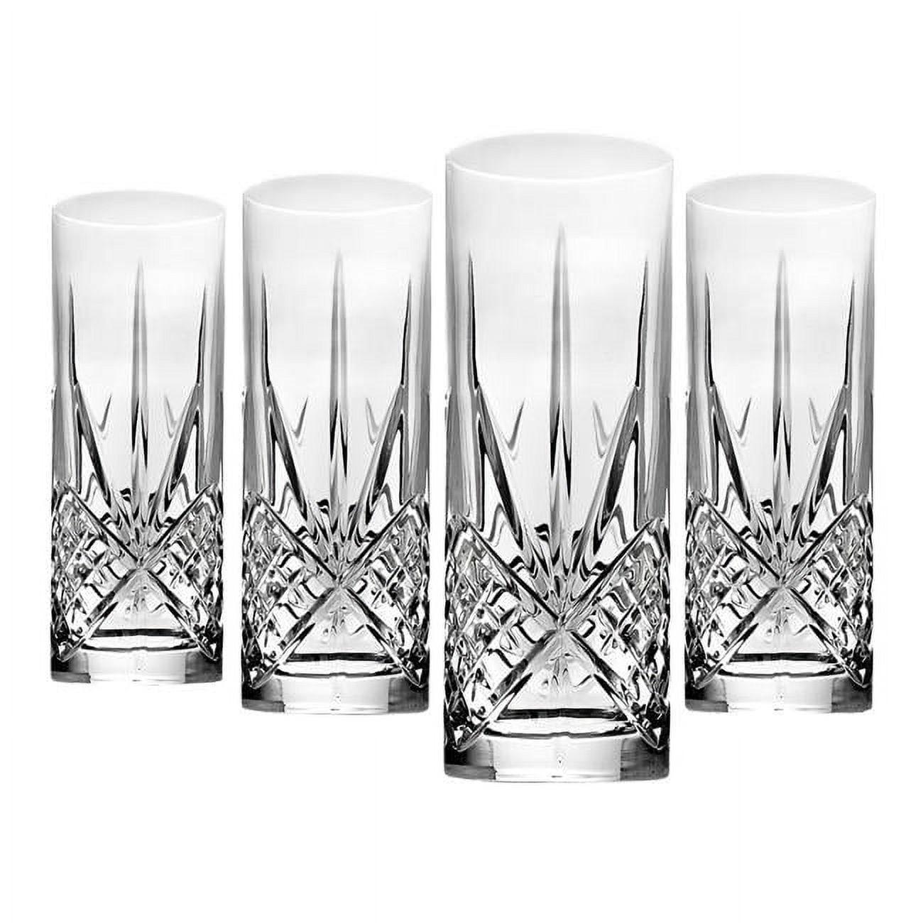 12 oz Dublin Crystal Tom Collins Highball Glass - Set of 4 - Walmart.com