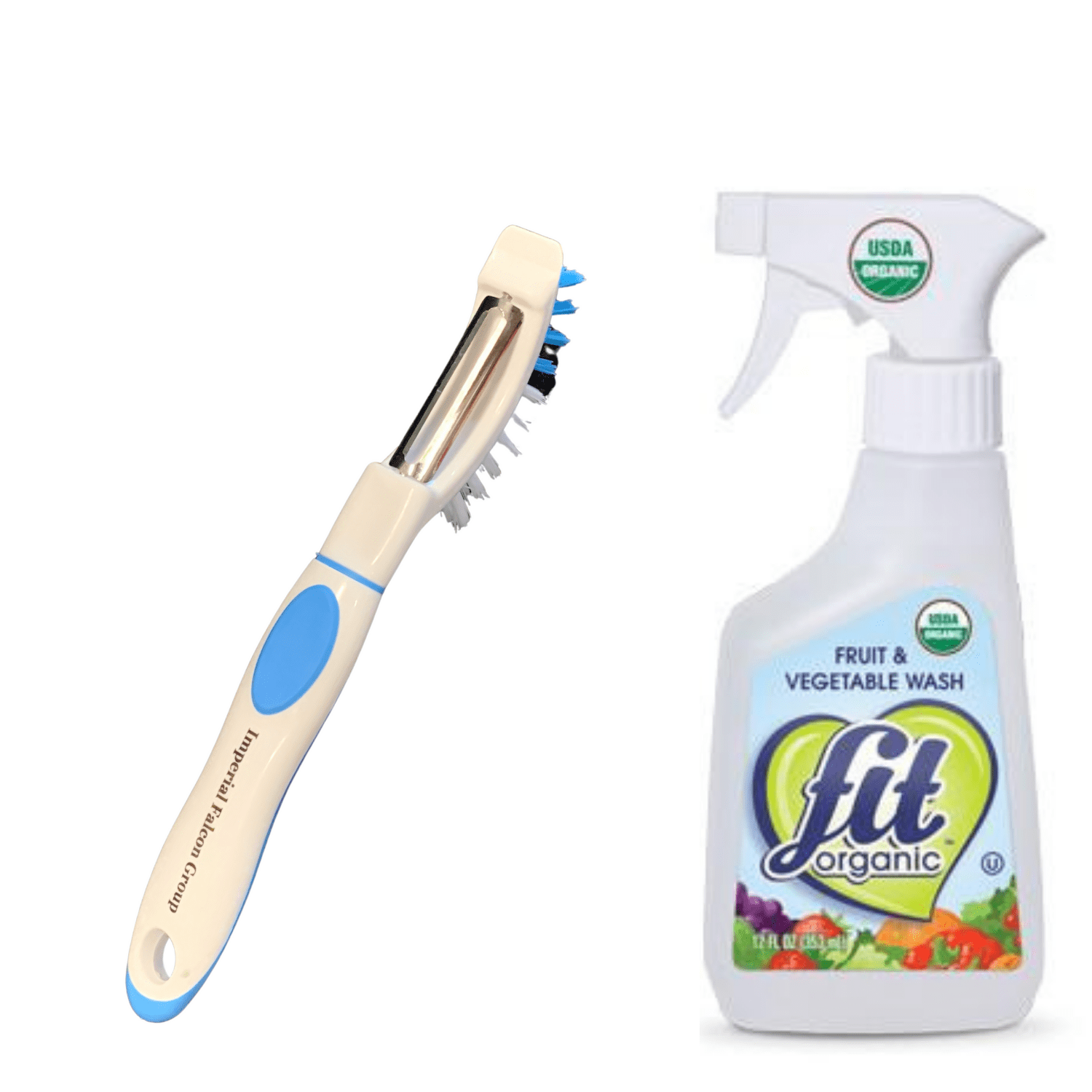 12 oz Fit Produce Wash With Imperial Produce Duo Cleaning/Peeling Bush ...