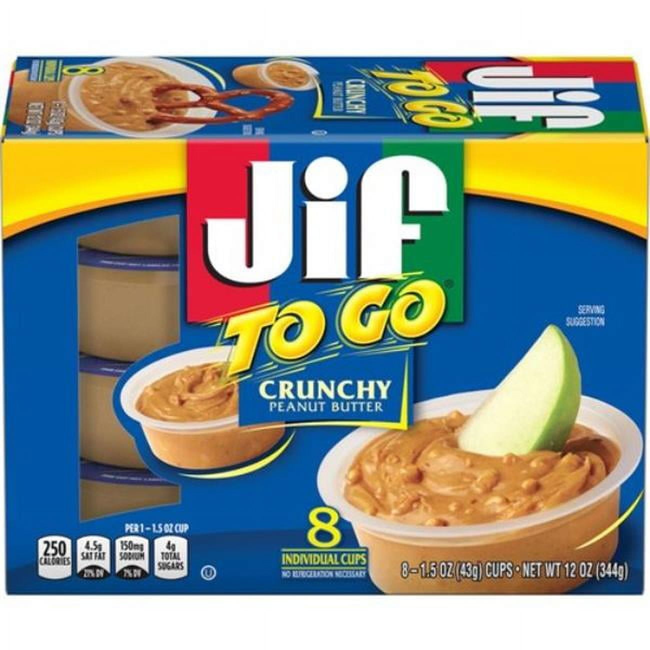 12 oz Folgers Jif Crunchy Peanut Butter - Pack of 8 - Walmart.com