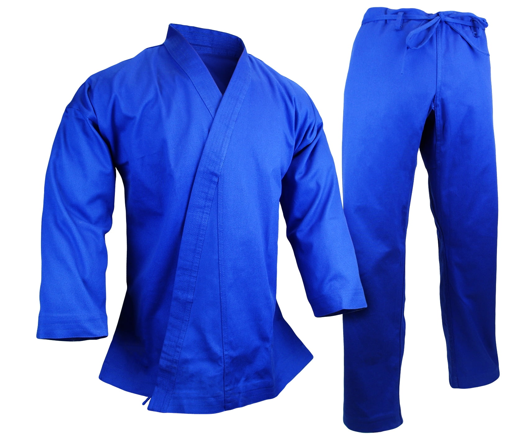 12 oz Heavyweight Cotton Karate Uniform Martial Arts Blue Gi - Walmart.com