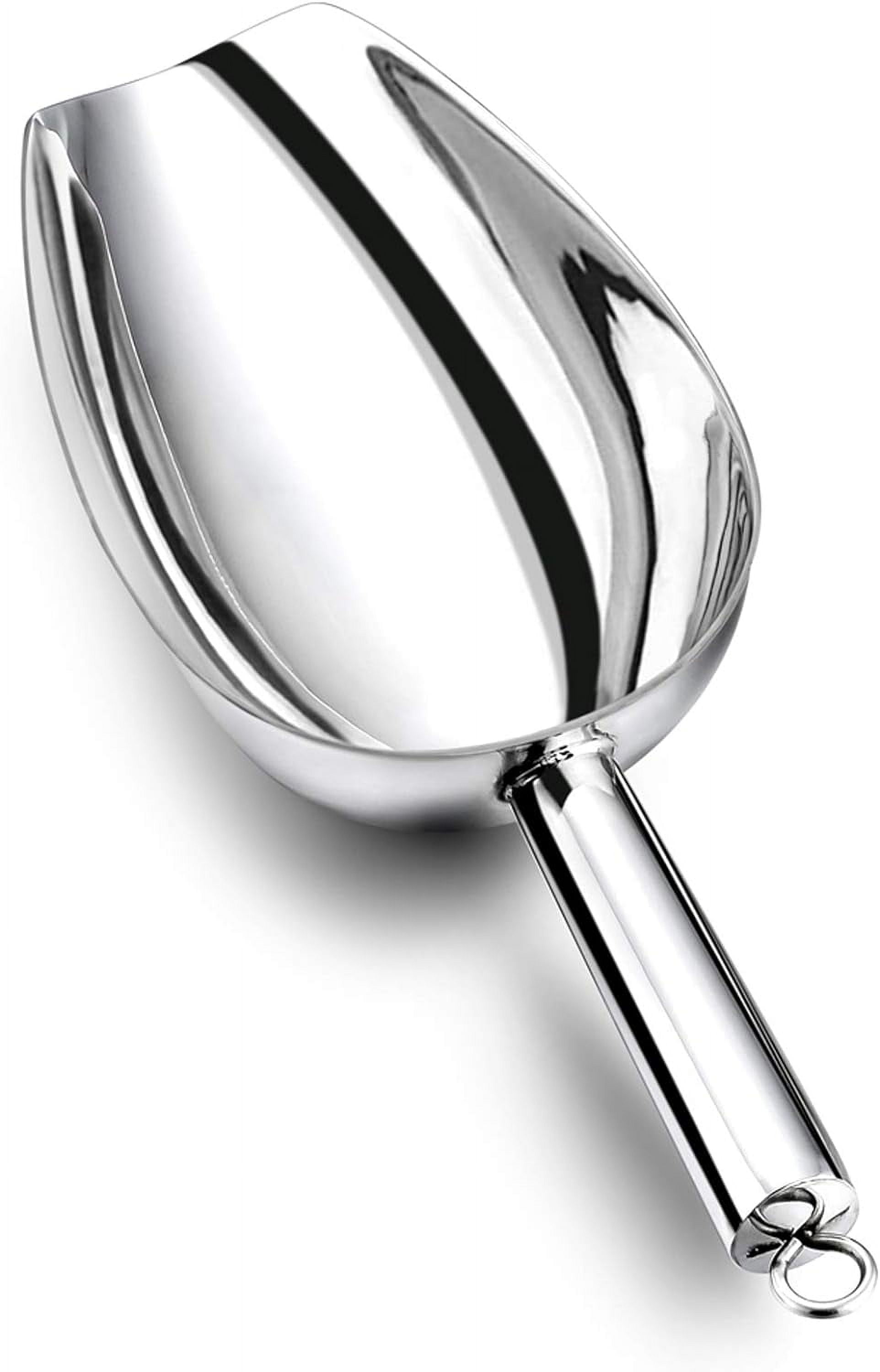 12 oz Ice Scoop, Stainless Steel Food Spoon, Wedding Buffet Bar Utility ...