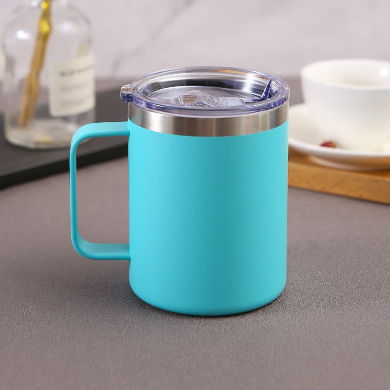 12 Oz Insulated Coffee Mug With Lid Stainless Steel Camping Mug