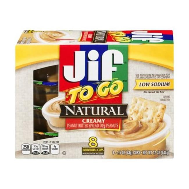 12 oz Jif to Go Natural Peanut Butter - Walmart.com