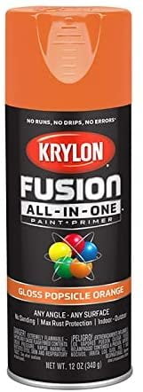 12 oz Krylon K02718007 Popsicle Orange Fusion All-In-One Paint & Primer ...