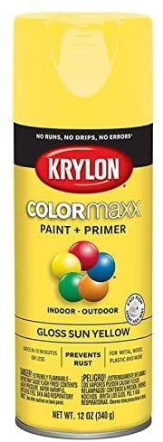 Krylon 12 oz Sun Yellow COLORmaxx Gloss Spray Paint & Primer, Rust ...