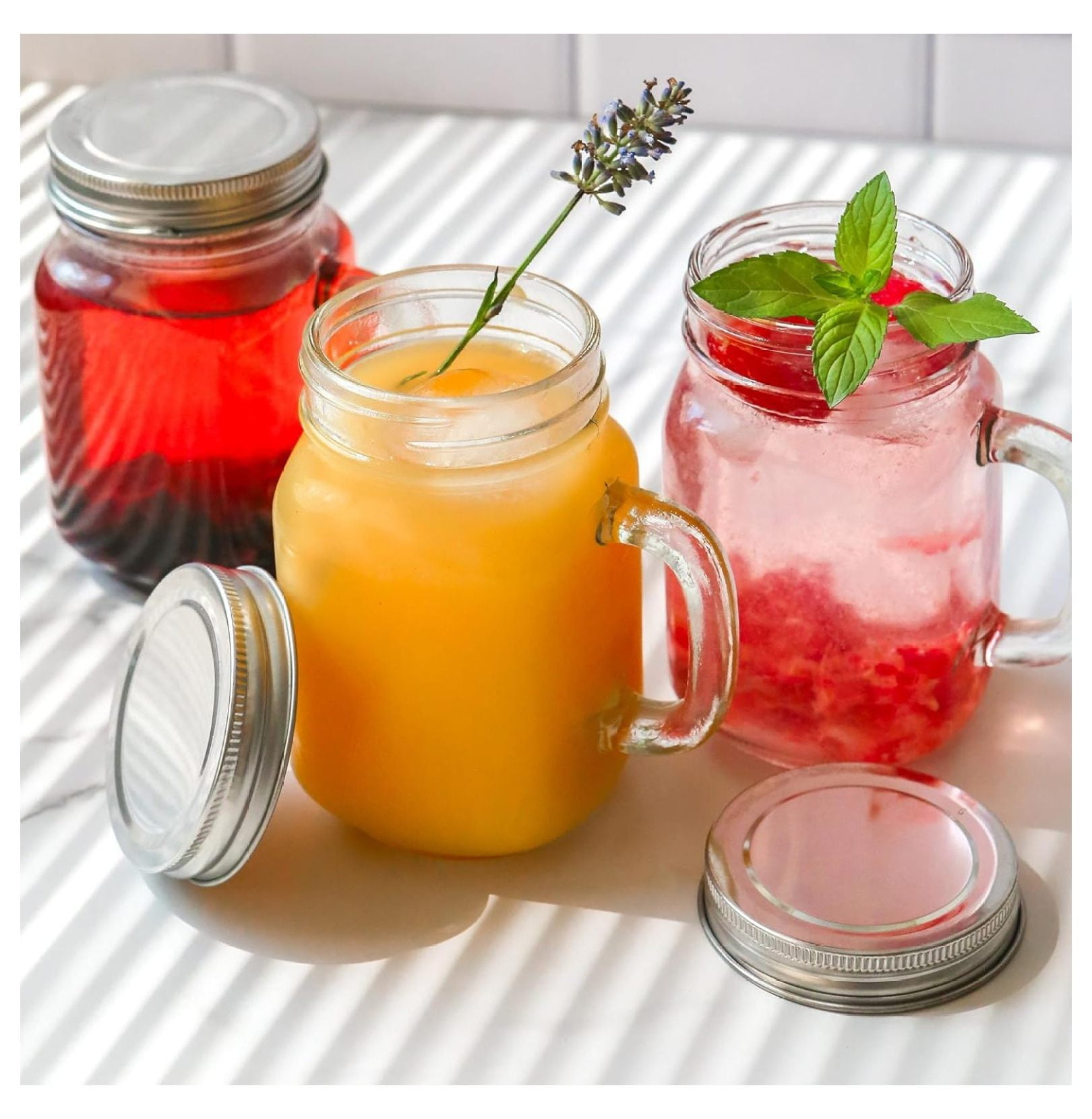 12 oz. Mason Mug With Solid Lid (Set of 36)| Kitchen Drinking Glass or ...