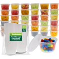 12 oz Plastic Food Storage Containers 240-Set Stackable Leakproof BPA ...
