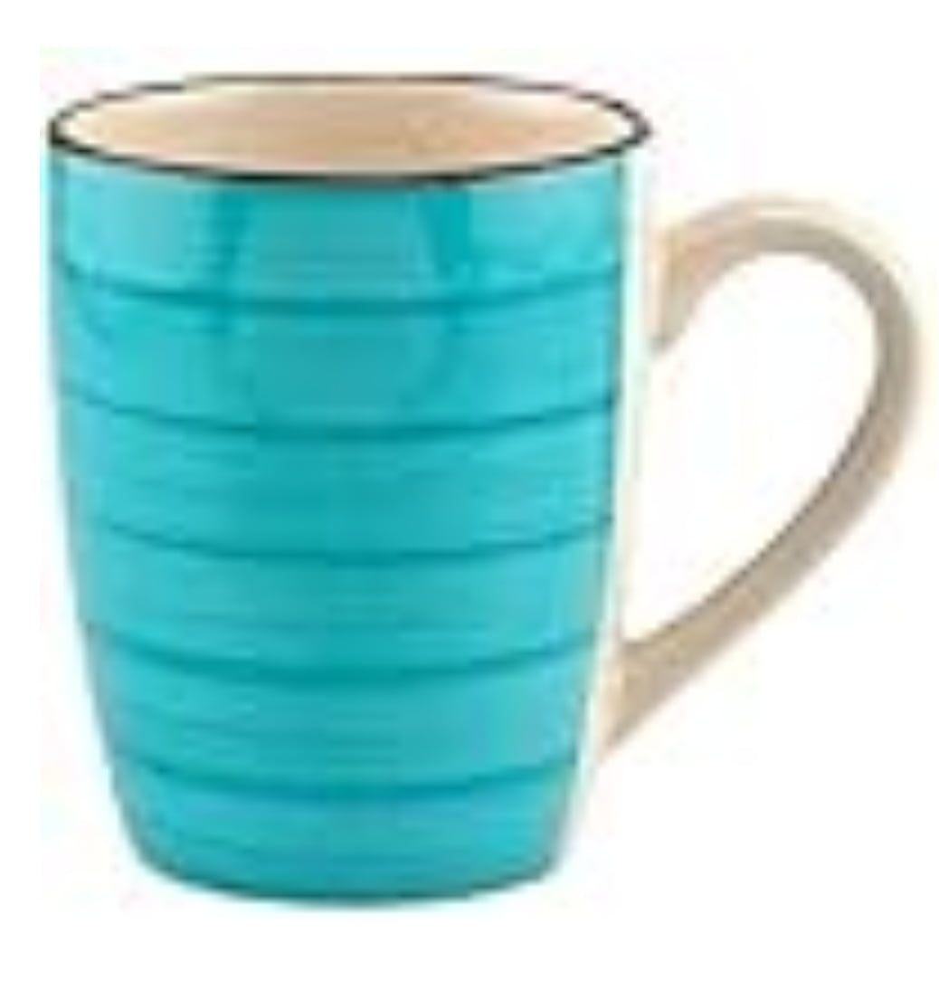 12-oz. Royal Norfolk Turquoise Swirl Stoneware Mugs - Walmart.com
