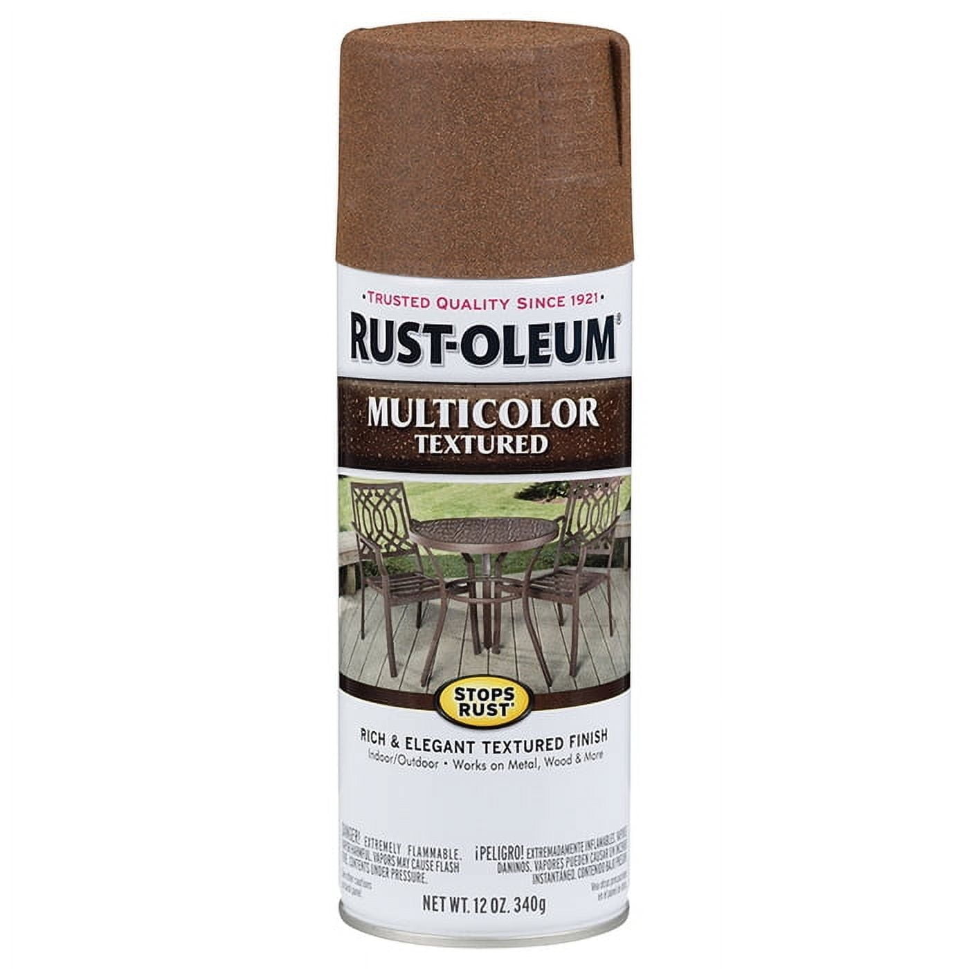 12 oz Rust-Oleum 239122 Rustic Umber Stops Rust Multi-Color Textured ...