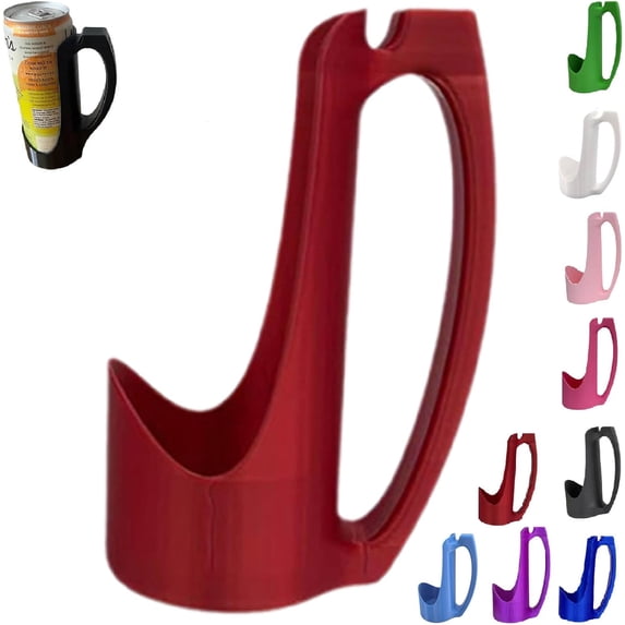 12 oz Slim Can Holder with Handle - 3D Printed Ergonomic Grip ...