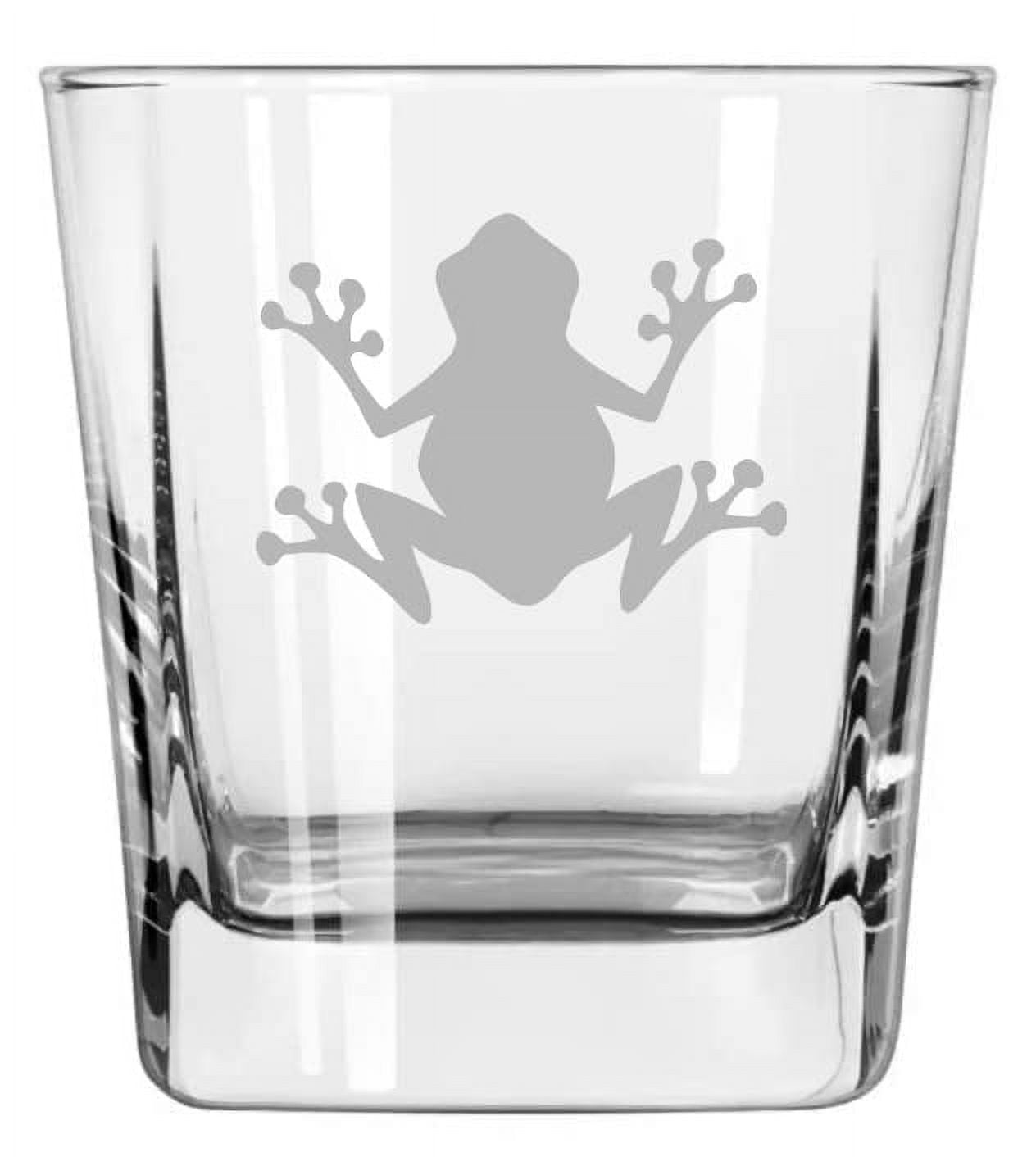 12 oz Square Base Rocks Whiskey Double Old Fashioned Glass Frog ...