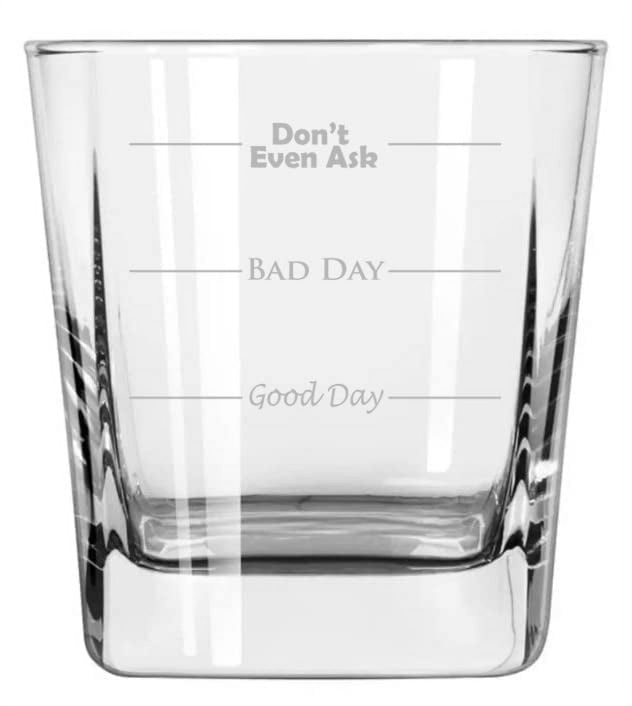 12 oz Square Base Rocks Whiskey Double Old Fashioned Glass Funny Good ...